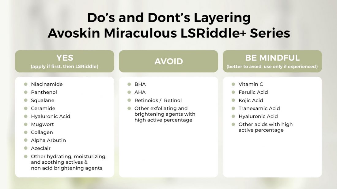 Layering Skincare Avoskin Miraculous Advanced LSRiddle+ Shot Ampoule